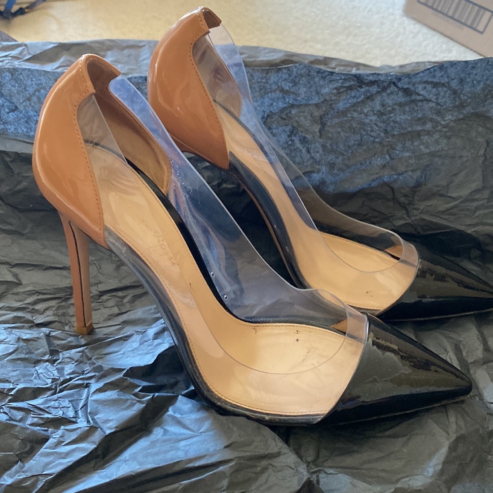 Gianvito Rossi-Plexi 100 Patent Leather And Pvc Pumps - Gem
